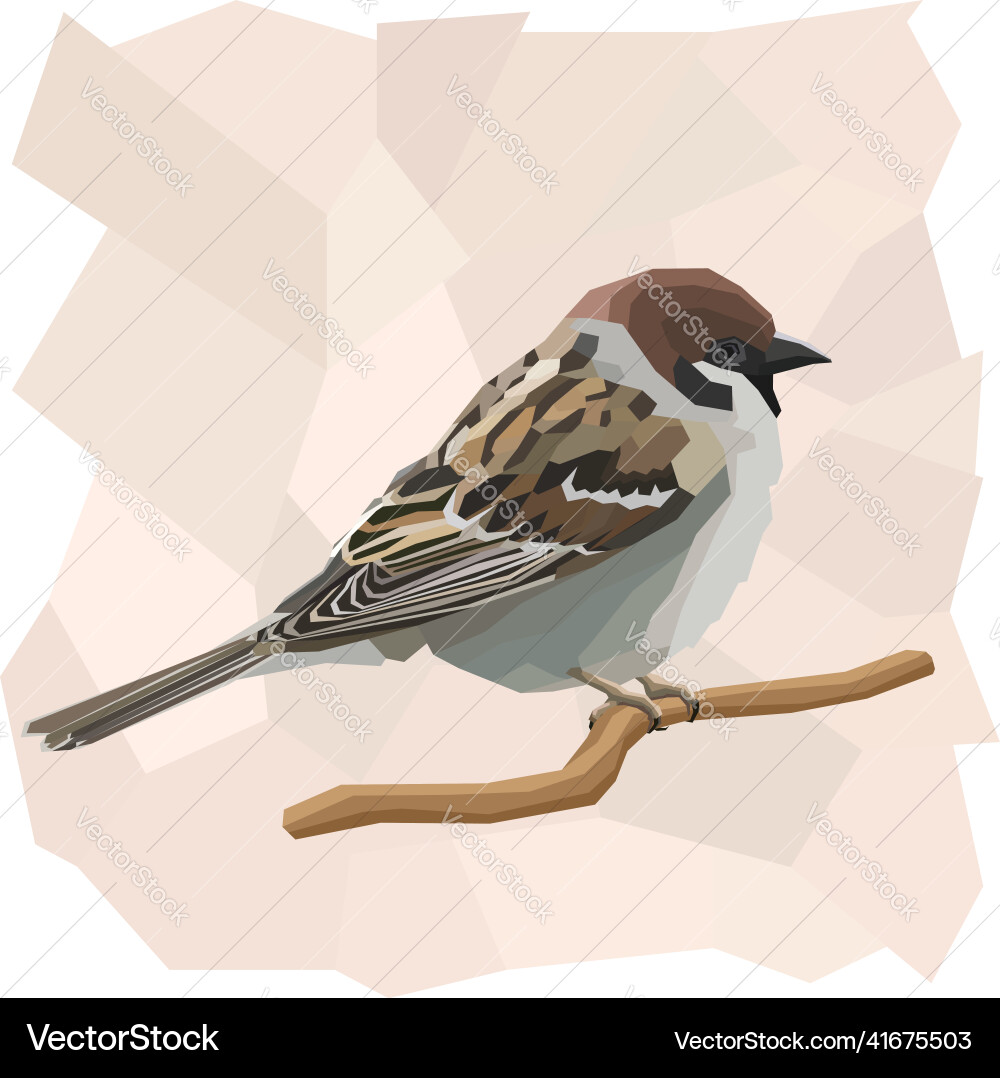 Simple of sparrow bird Royalty Free Vector Image