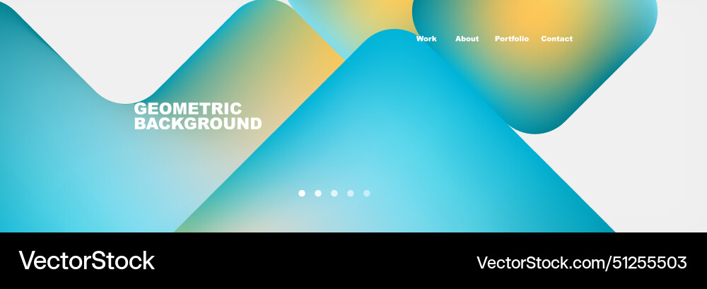 Square internet web page design template Vector Image