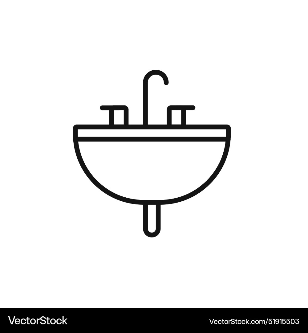 Washbasin icon set collection for web Royalty Free Vector