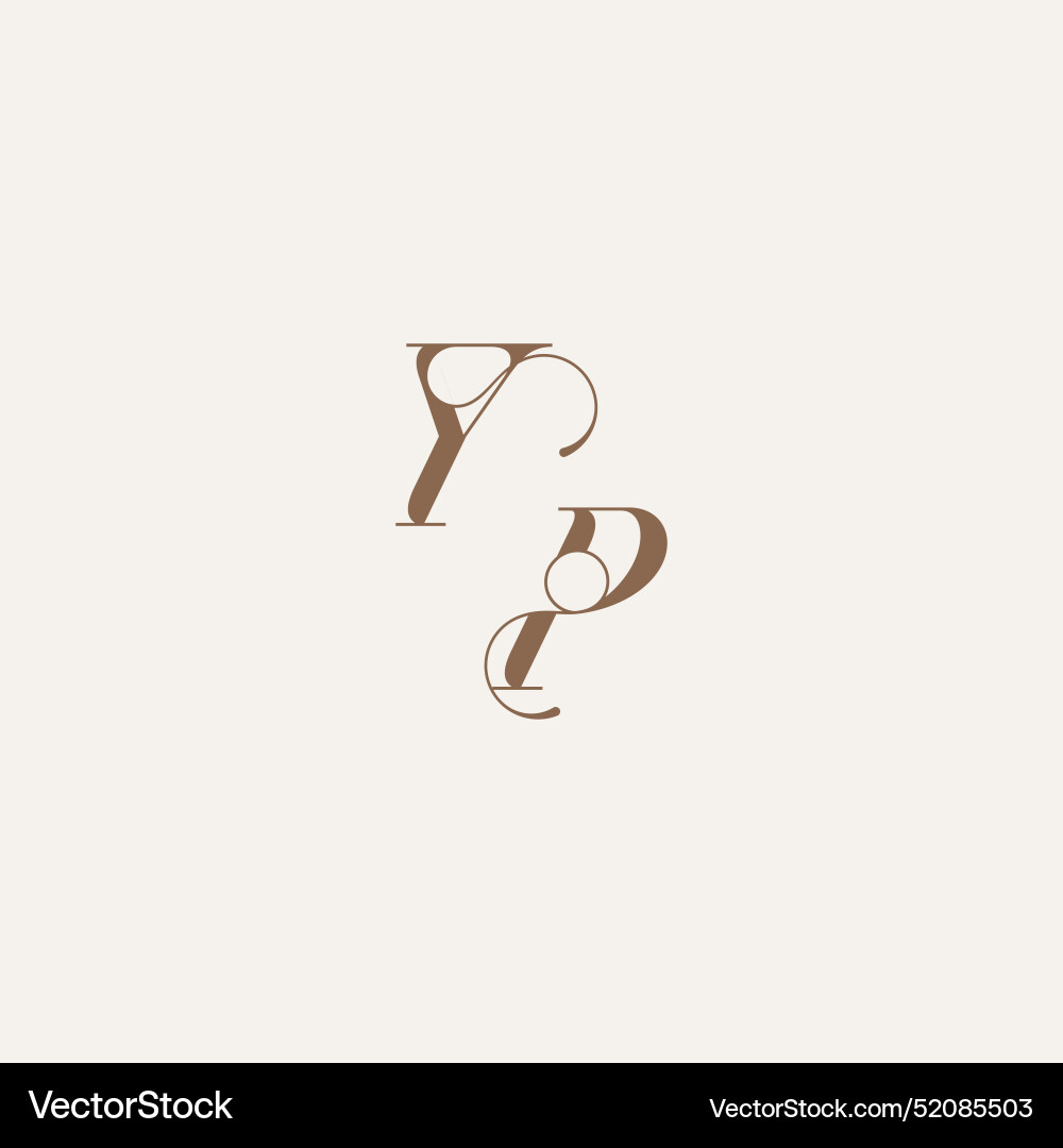 Yp letter wedding concept design ideas luxury Vector Image