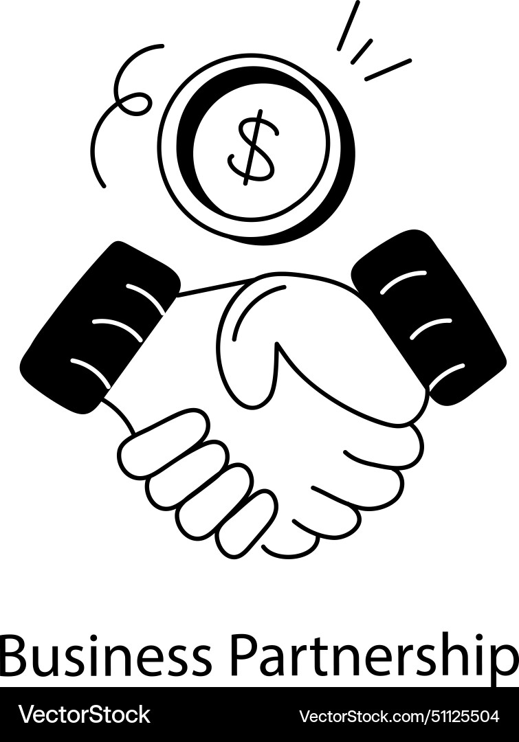 Business partnership Royalty Free Vector Image