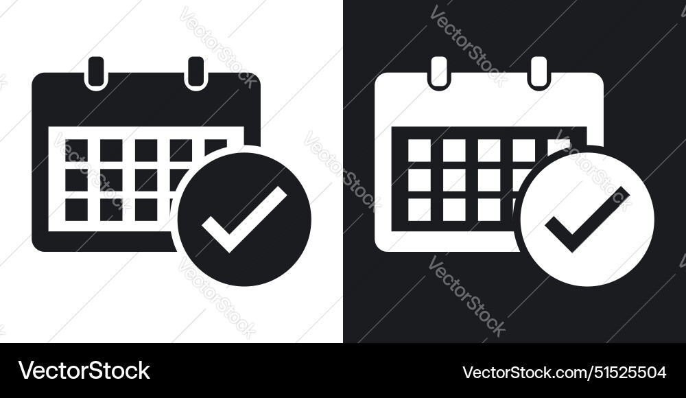 Calendar check icon Royalty Free Vector Image - VectorStock