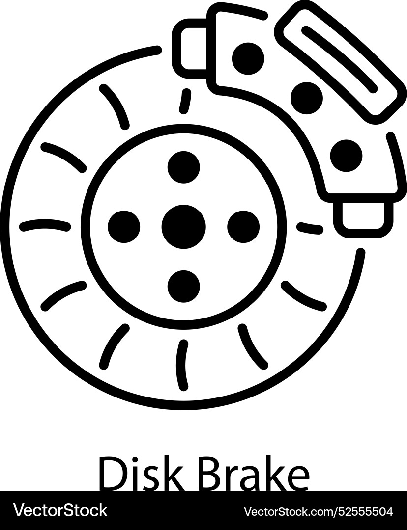 Disk brake Royalty Free Vector Image - VectorStock