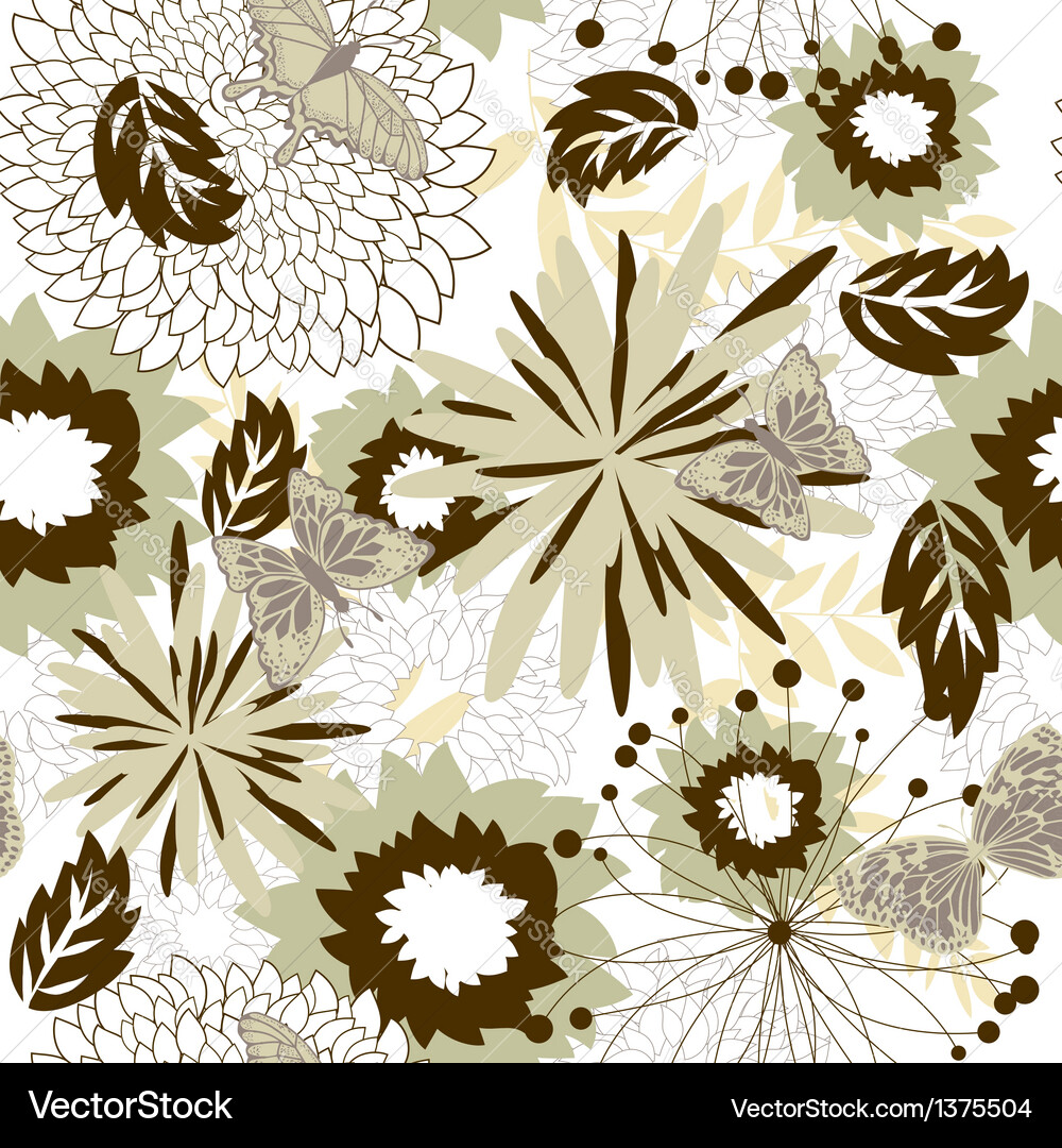 Floral seamless Royalty Free Vector Image - VectorStock
