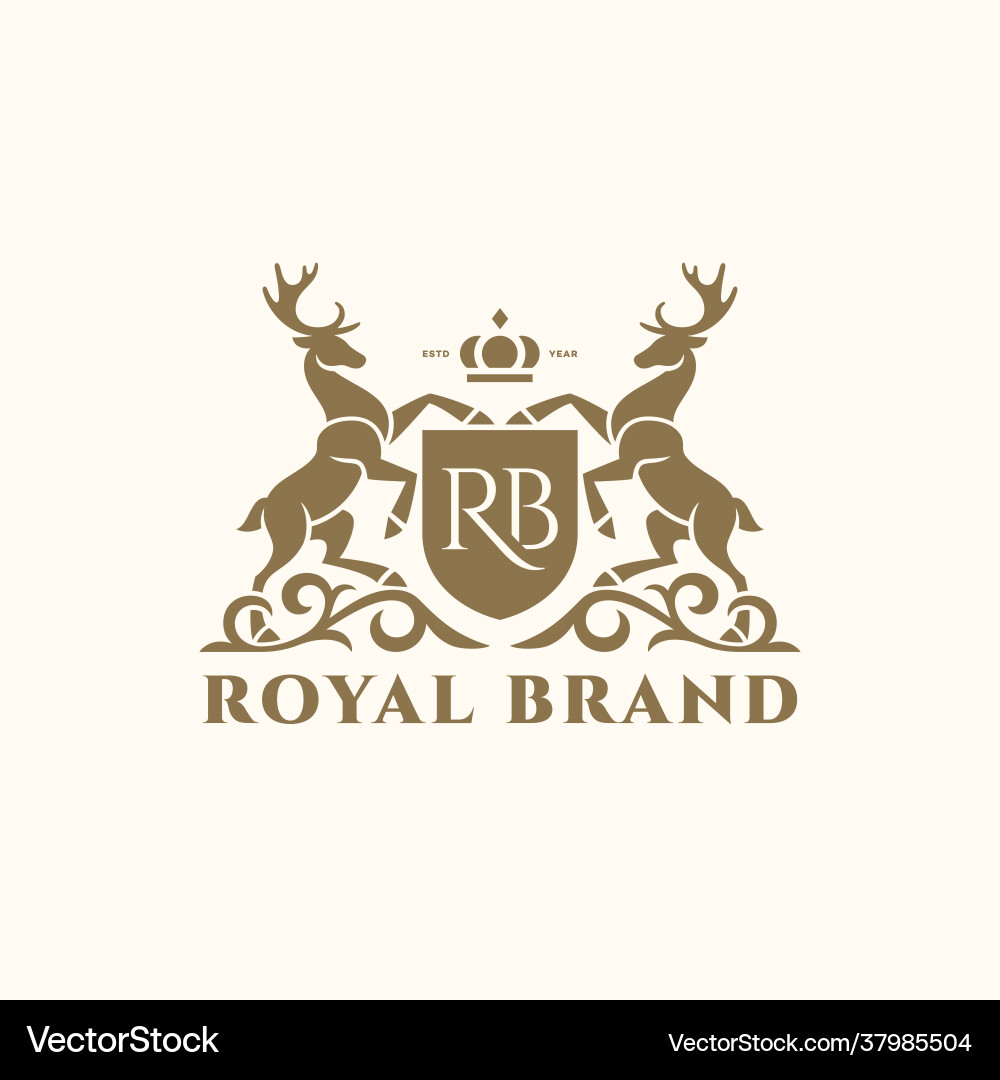 Heraldic deer Royalty Free Vector Image - VectorStock
