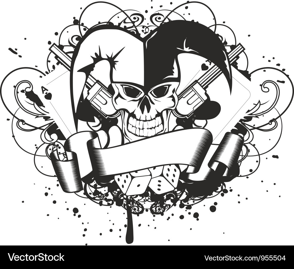 Joker Gamble Set Royalty Free Vector Image - VectorStock