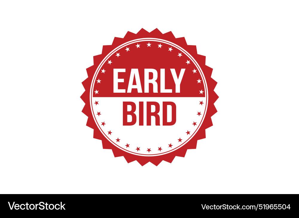 Red banner early bird on white background Vector Image