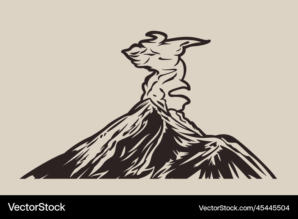 Volcano Royalty Free Vector Image - VectorStock