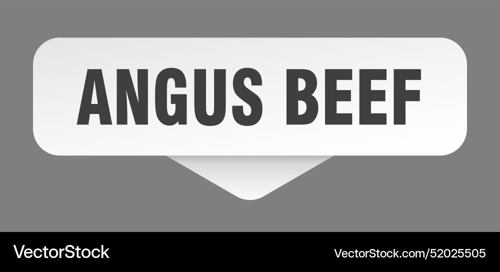 Angus beef sticker sign isolated Royalty Free Vector Image