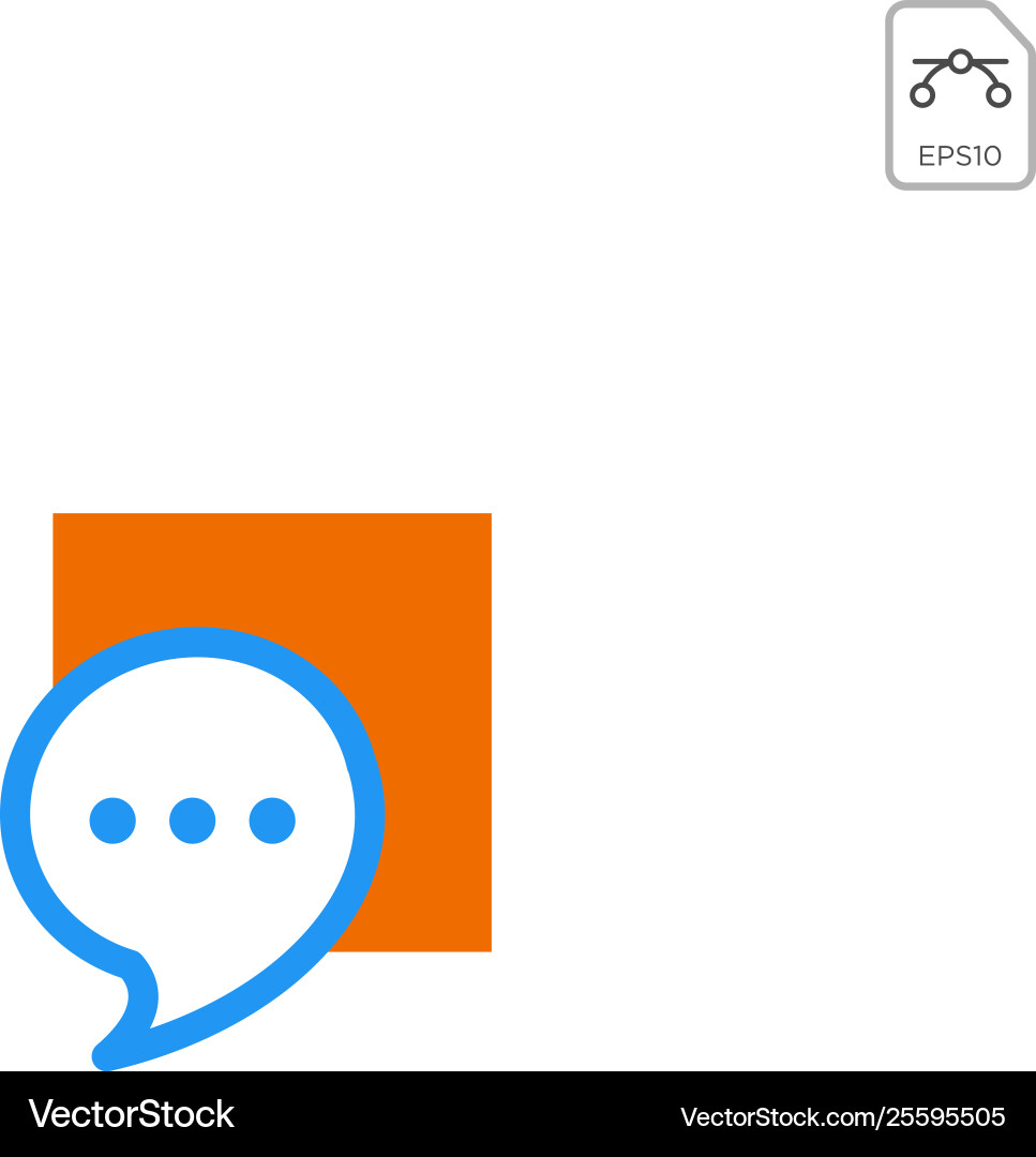 Chat message speech conversation logo or icon Vector Image