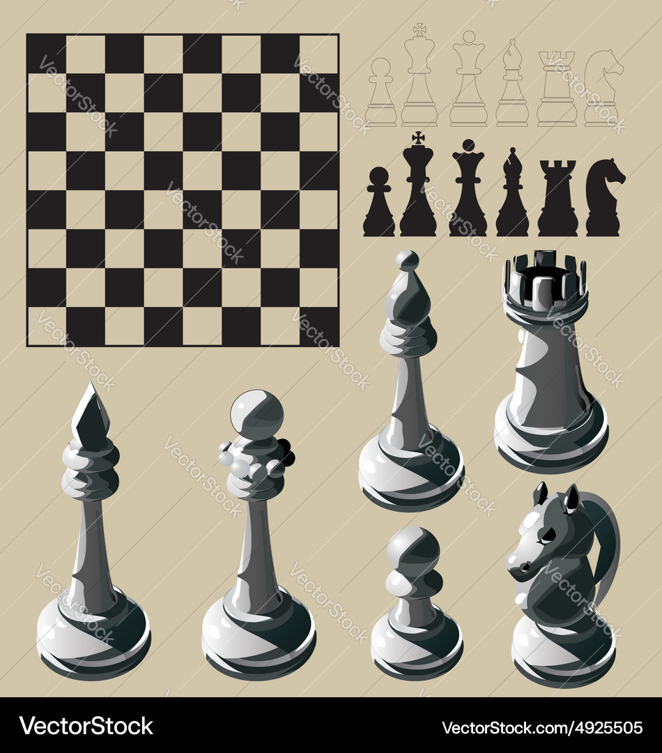 Chess elements Royalty Free Vector Image - VectorStock