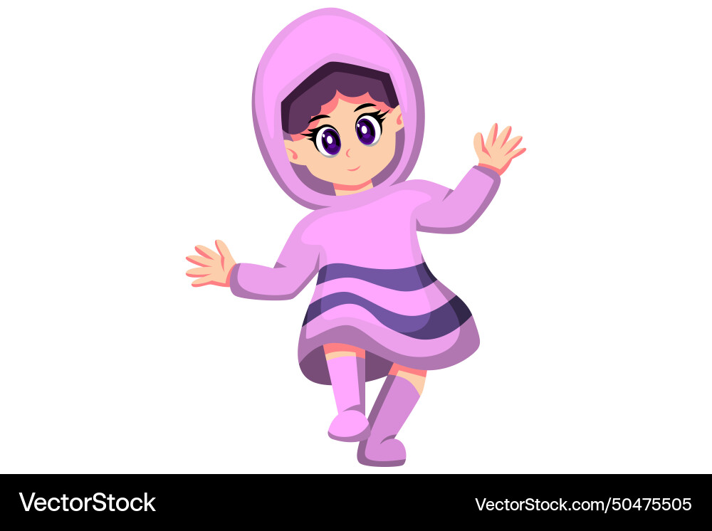 Cute girl character design Royalty Free Vector Image