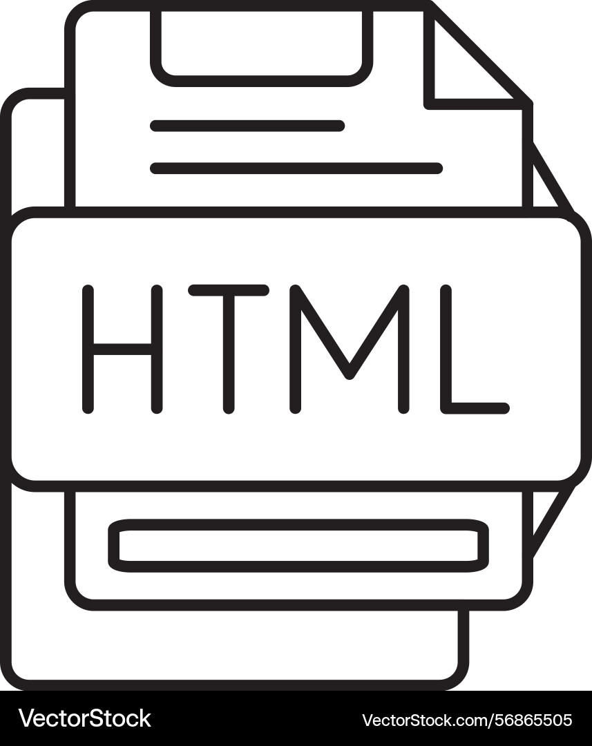 Html icon Royalty Free Vector Image - VectorStock