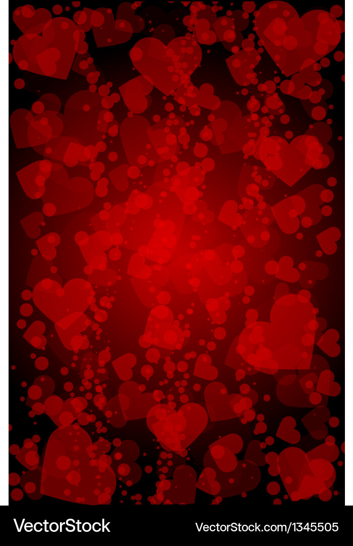 Red background with hearts Royalty Free Vector Image