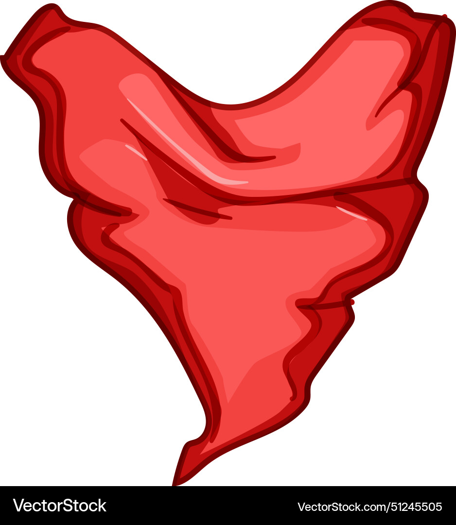 Red handkerchief wild west cartoon Royalty Free Vector Image