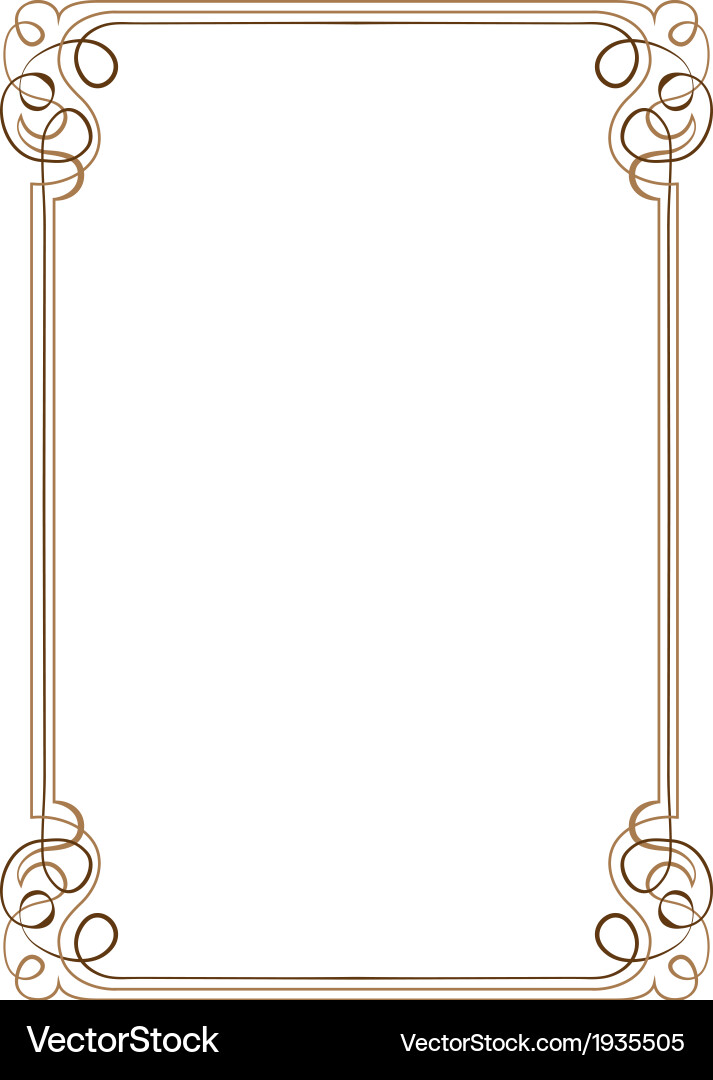 Vintage vertical frame Royalty Free Vector Image