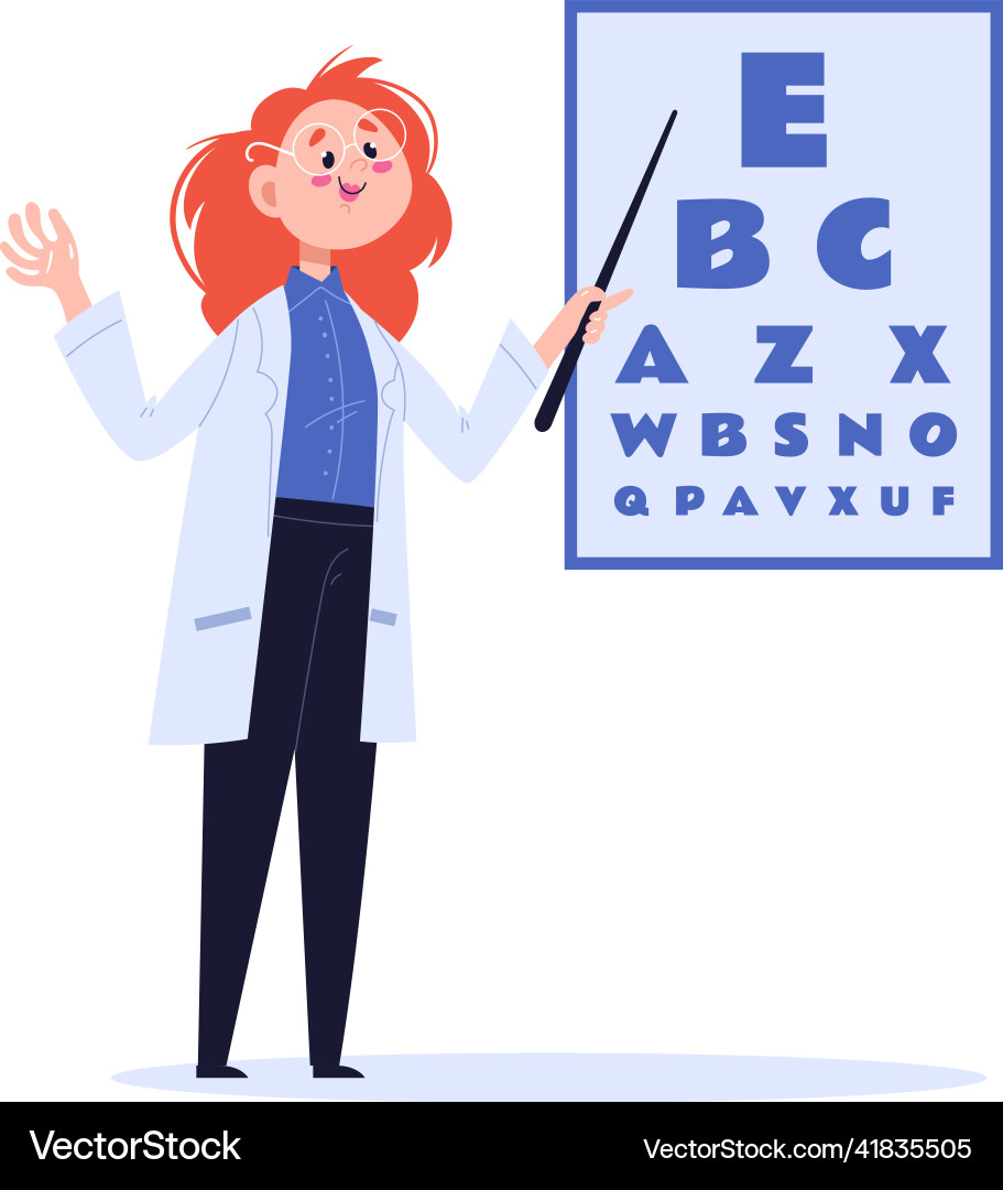 Woman doctor ophthalmologist Royalty Free Vector Image