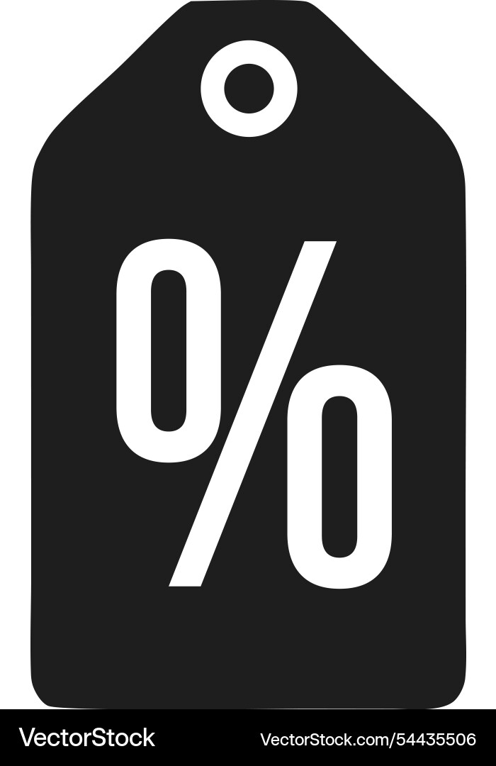 A price tag silhouette Royalty Free Vector Image