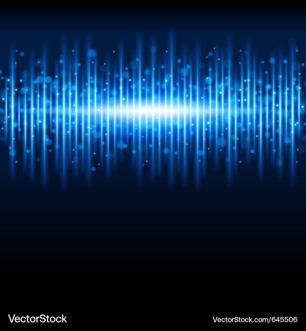 Abstract blue waveform Royalty Free Vector Image