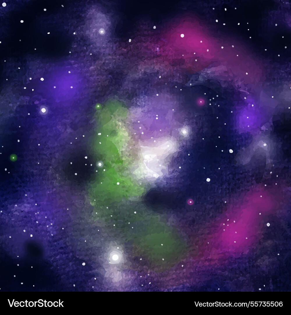 Abstract universe watercolor background Royalty Free Vector