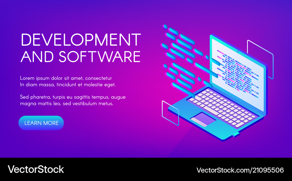 Computer software development Royalty Free Vector Image