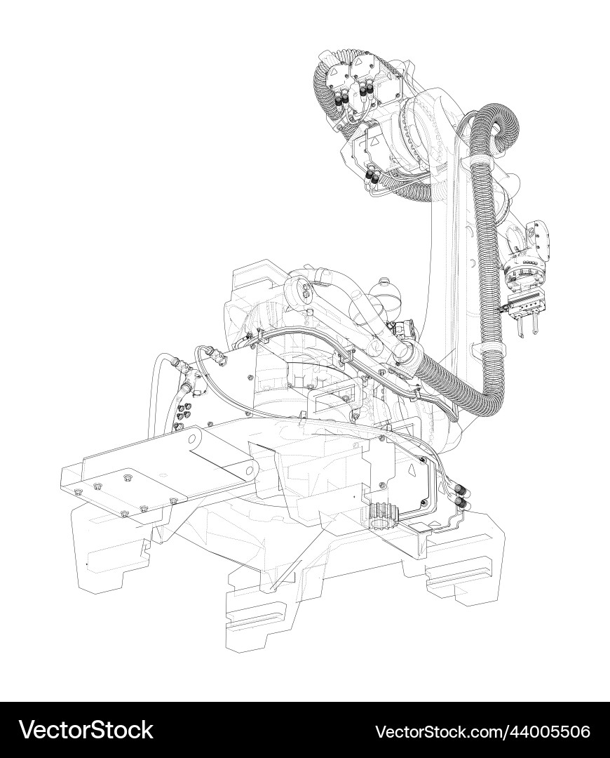 Industrial robot manipulator Royalty Free Vector Image