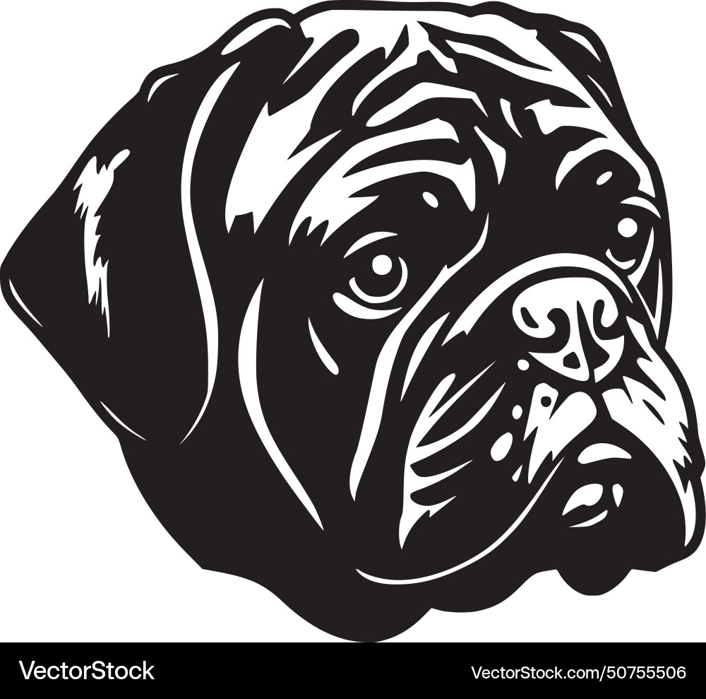 Pug - minimalist and flat logo Royalty Free Vector Image