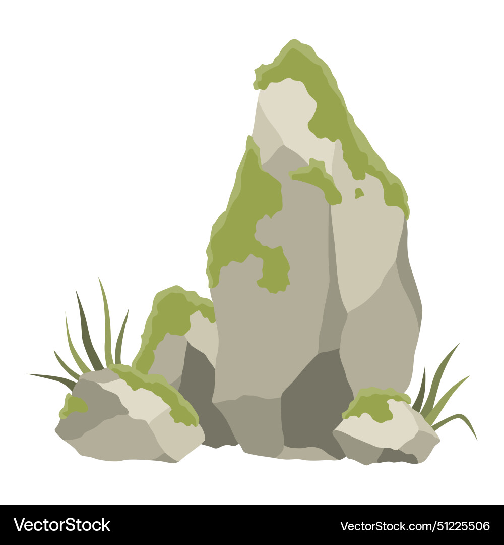 Rock stone formations small boulder mountain with Vector Image