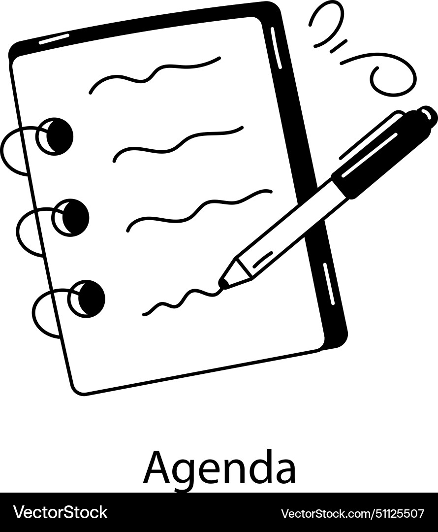 Agenda Royalty Free Vector Image - VectorStock