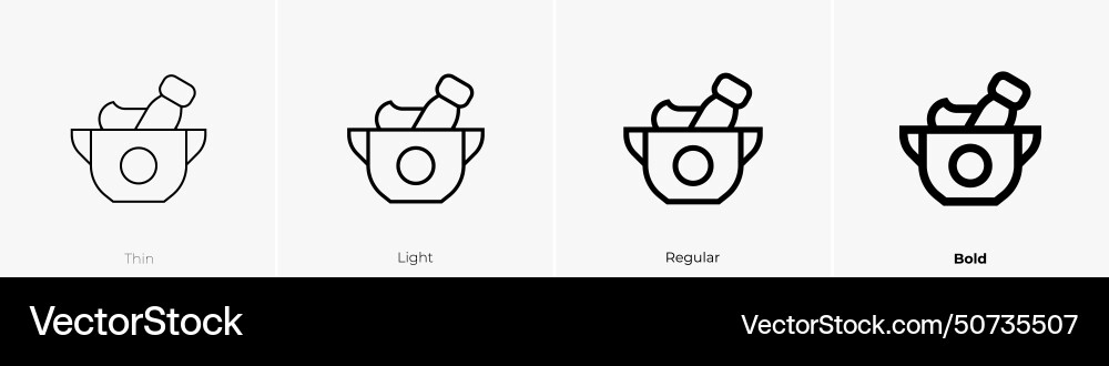Aioli icon thin light regular and bold style Vector Image