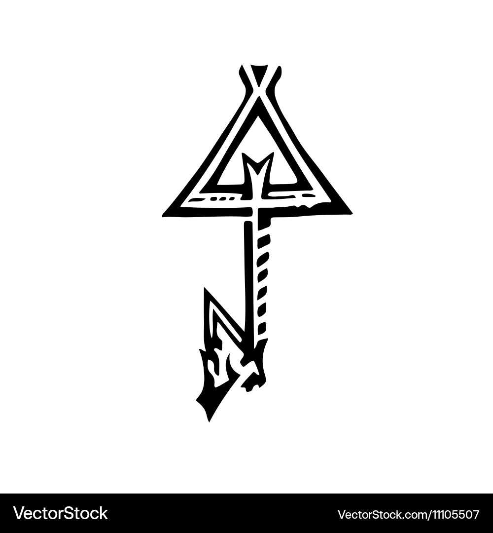 Black and white drawing of a key emblem Royalty Free Vector