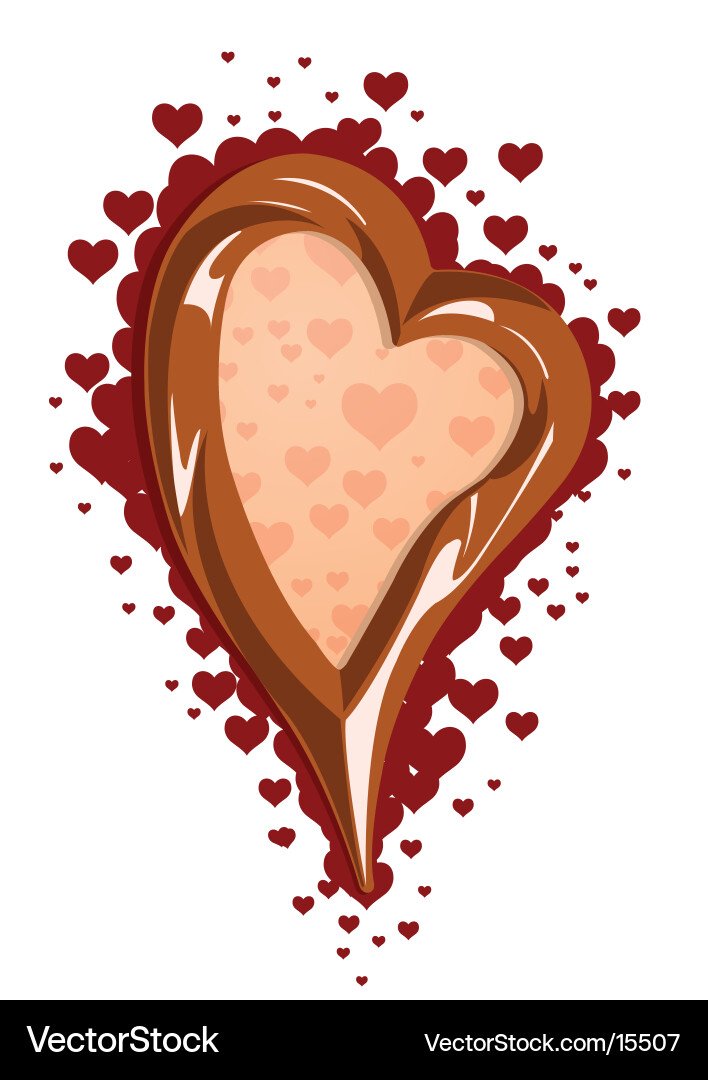 Chocolate heart Royalty Free Vector Image - VectorStock