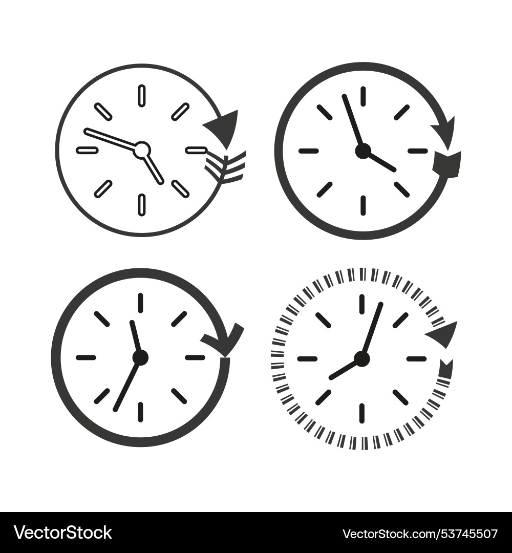 Uhr Symbol Zeit Symbol Runder Uhr Umriss Vektorbild