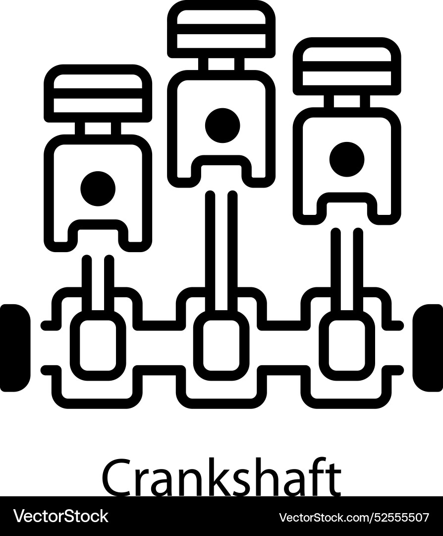 Crankshaft Royalty Free Vector Image - VectorStock
