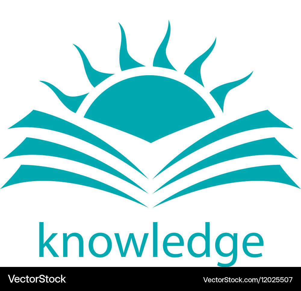 Logo knowledge Royalty Free Vector Image - VectorStock