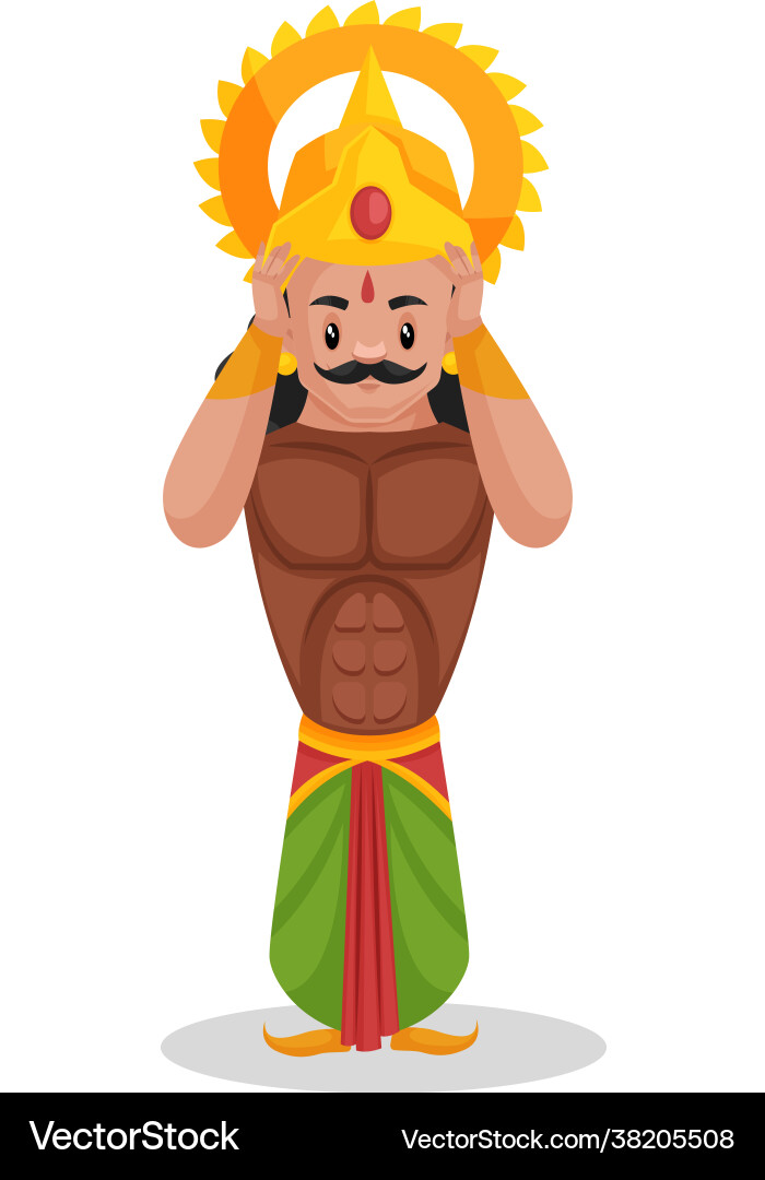 Arjuna cartoon character Royalty Free Vector Image
