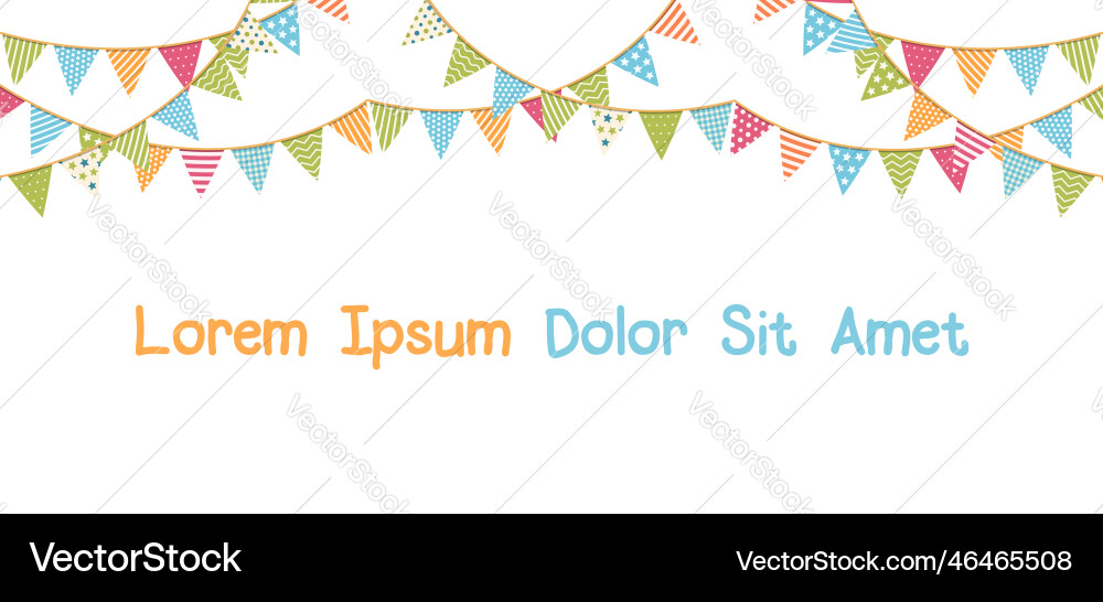 Background with bunting Royalty Free Vector Image