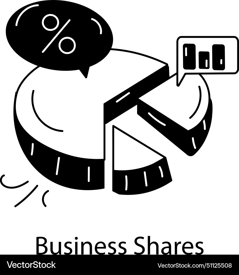 Business shares Royalty Free Vector Image - VectorStock