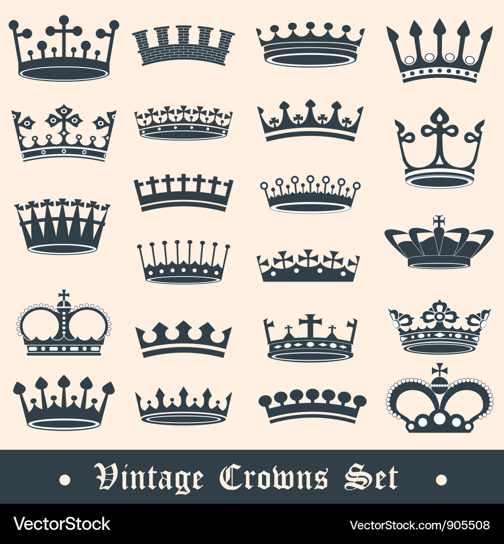 Crowns Royalty Free Vector Image - VectorStock