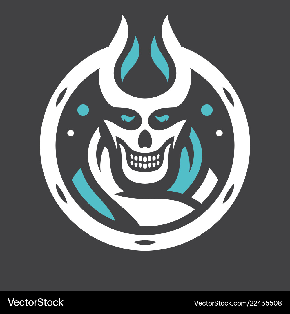 Devil halloween sign Royalty Free Vector Image