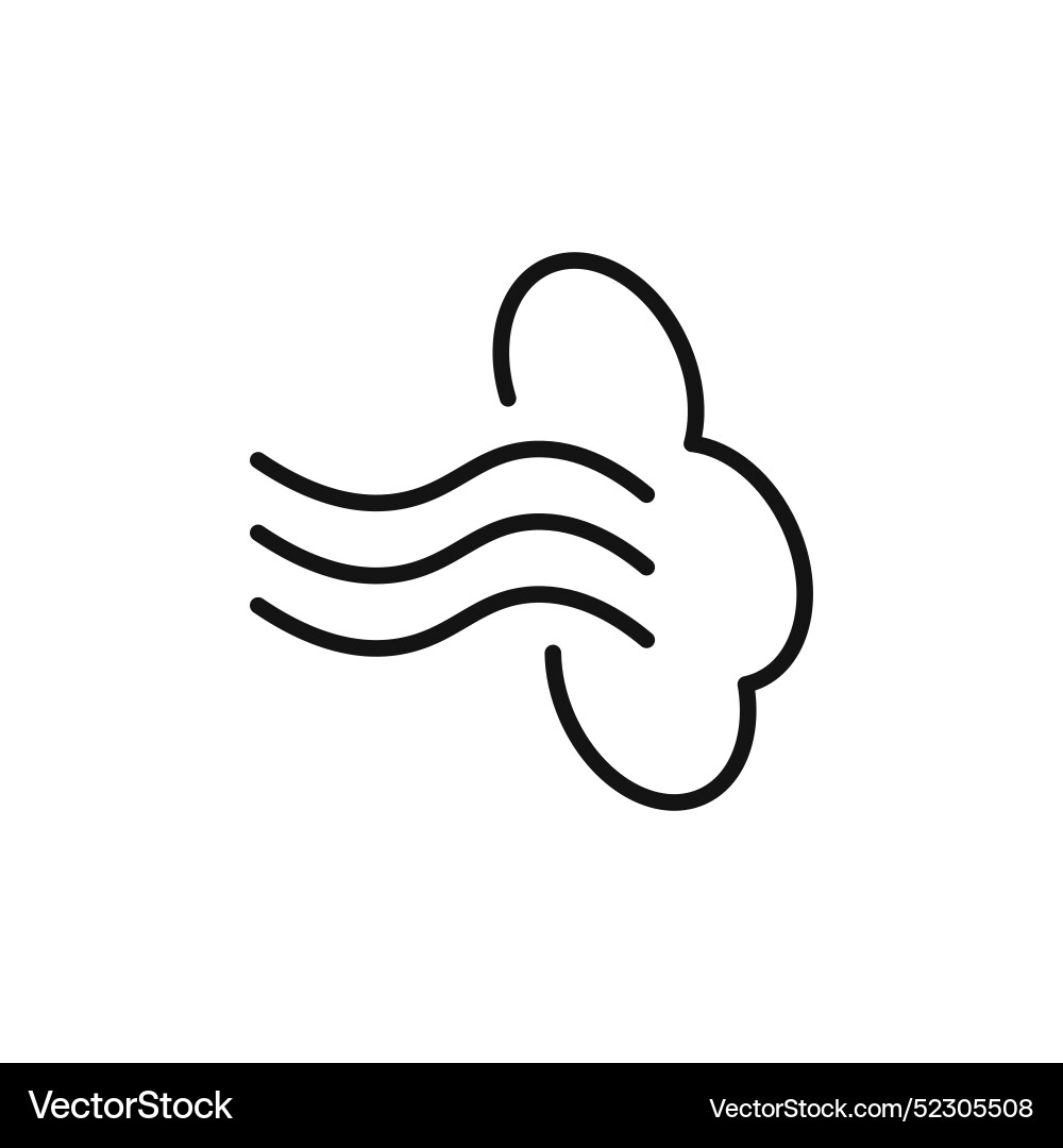 Gust icon outline collection in black Royalty Free Vector
