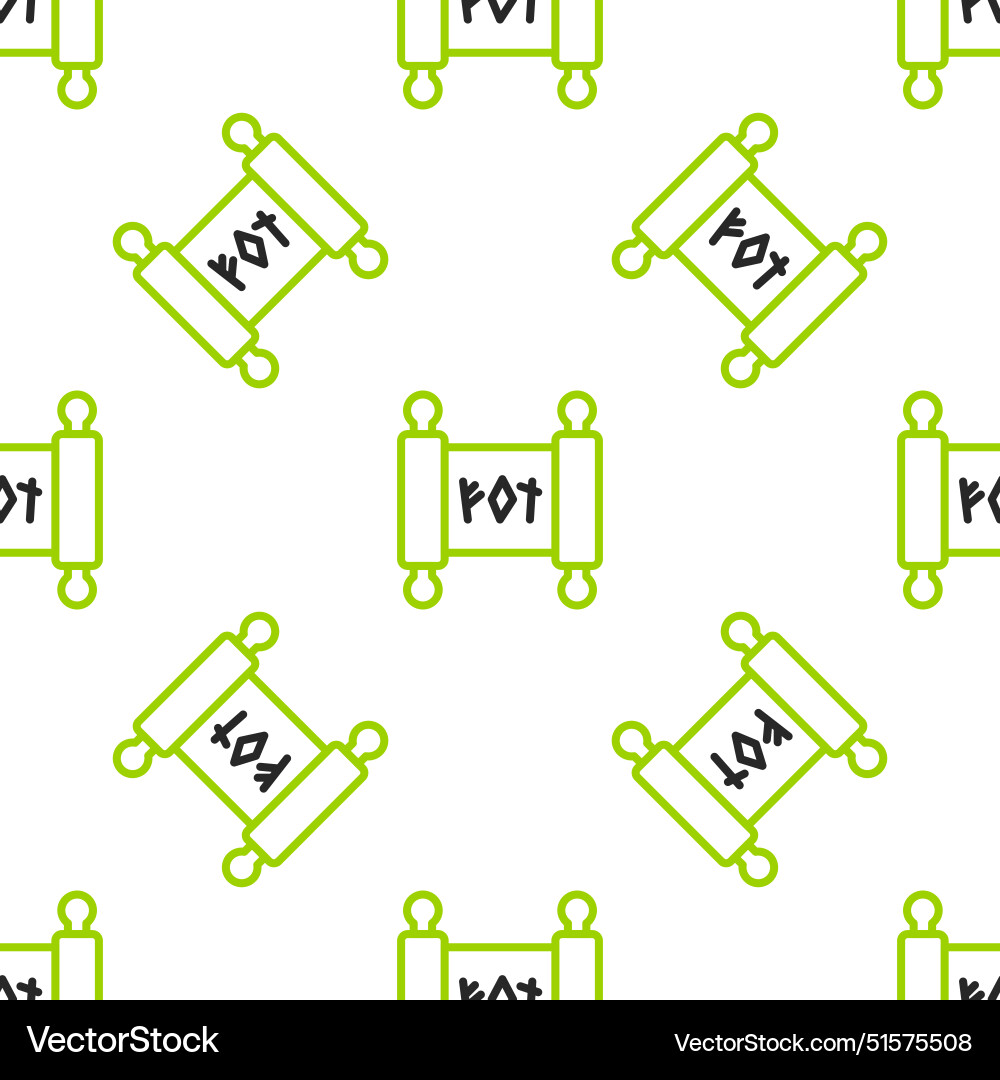 Line magic scroll icon isolated seamless pattern Vector Image