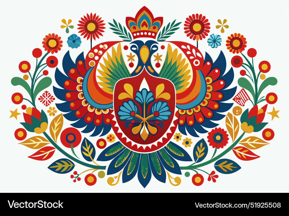 Russian pattern white background h Royalty Free Vector Image