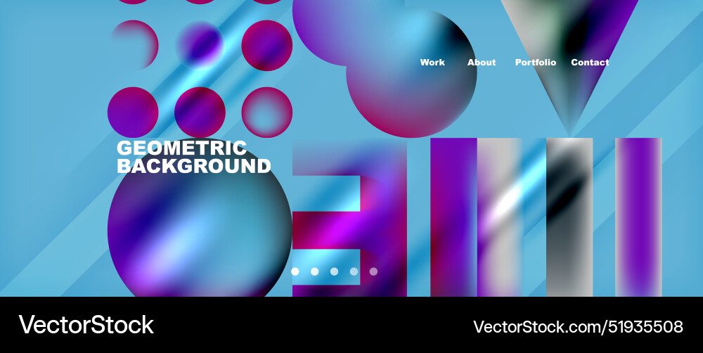 Various colorful geometric shapes abstract web Vector Image