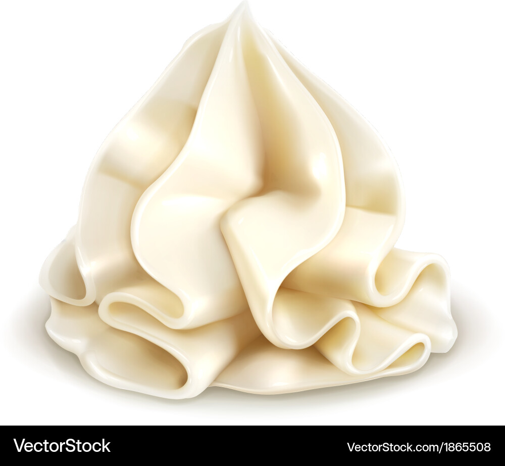 Whipped cream Royalty Free Vector Image - VectorStock