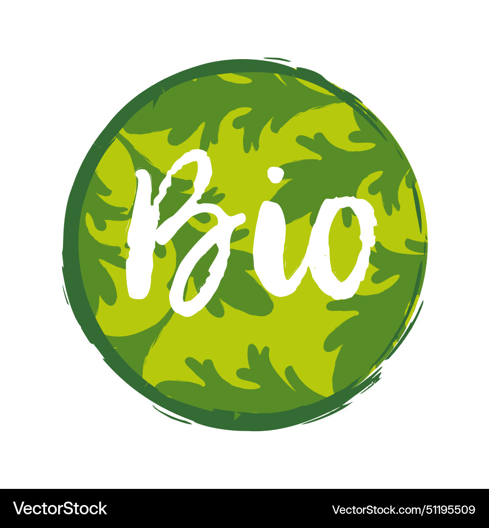 Bio sticker Royalty Free Vector Image - VectorStock