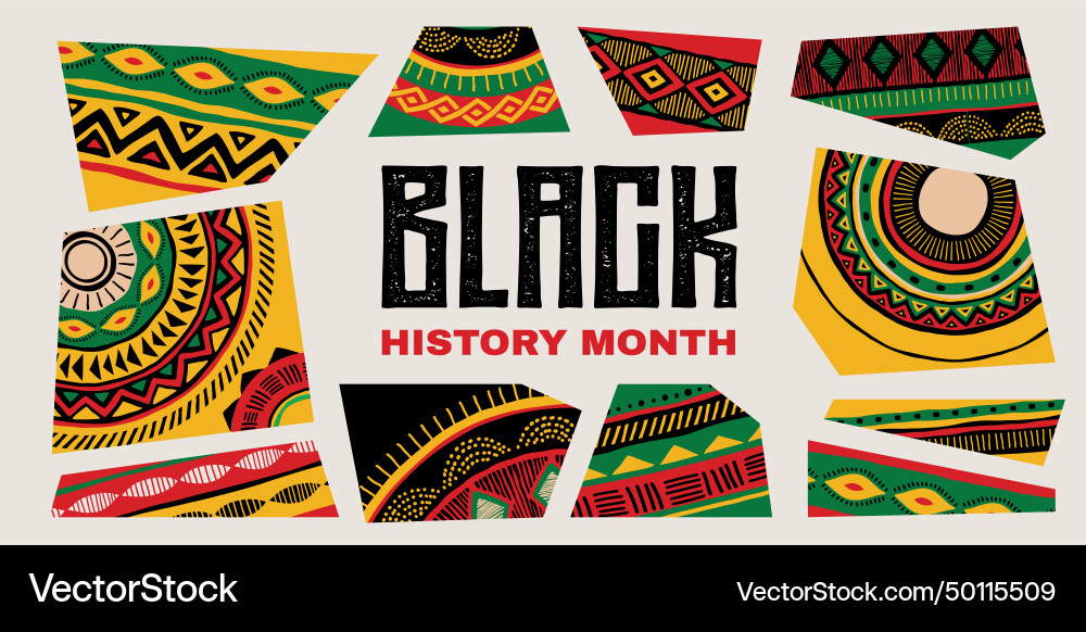 Black history month design concept Royalty Free Vector Image