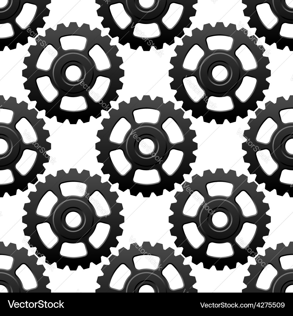 Cogwheel Seamless Pattern Royalty Free Vector Image