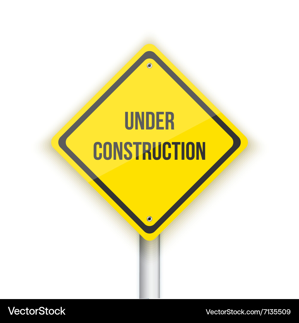 Construction Road Sign Background Royalty Free Vector Image
