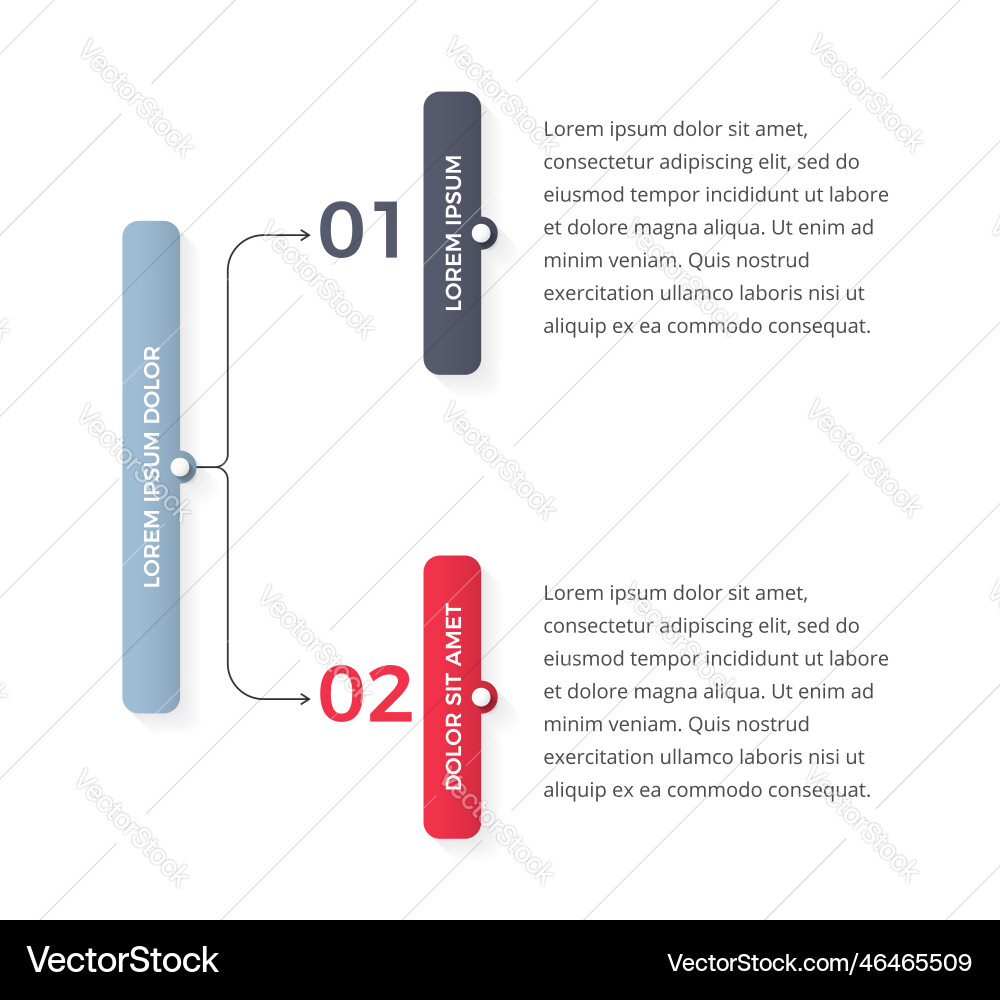Diagram with 2 elements Royalty Free Vector Image